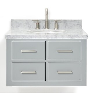 Ariel W031SCWOVO Hutton 31" Wall Mounted Single Basin Vanity Set with - Bed Bath & Beyond - 39644140